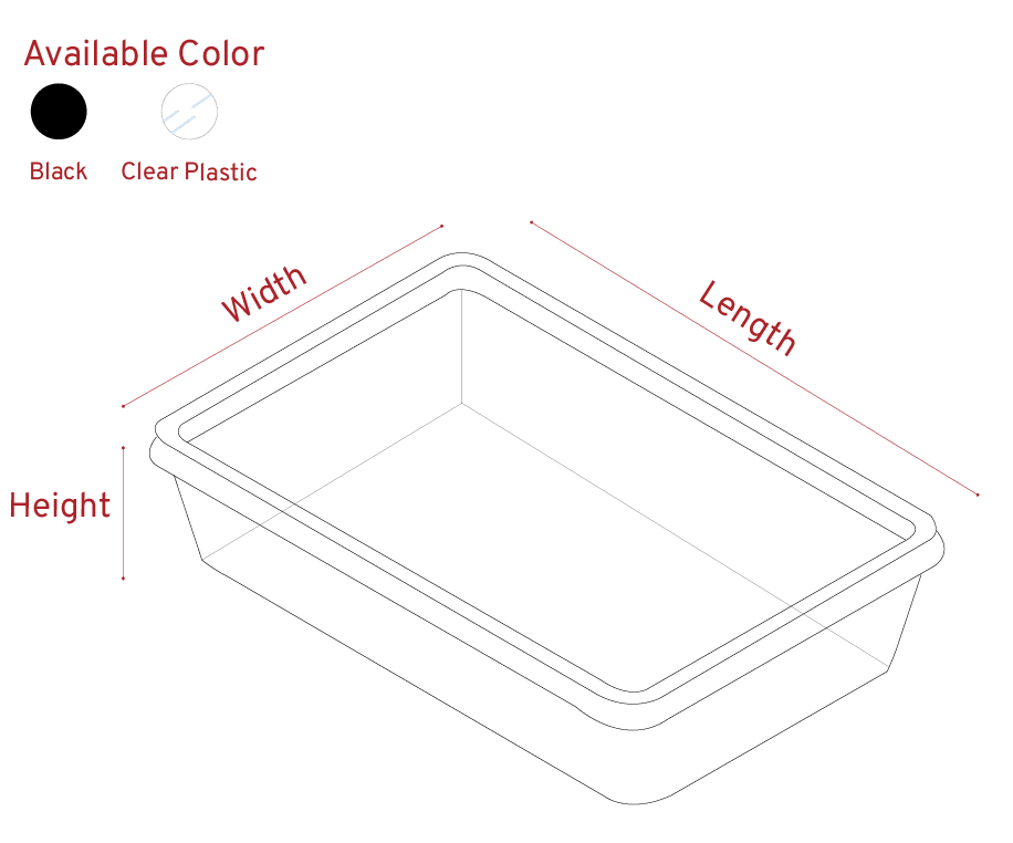 Plastic Rectangle Container With High Lid | PXL Marketing